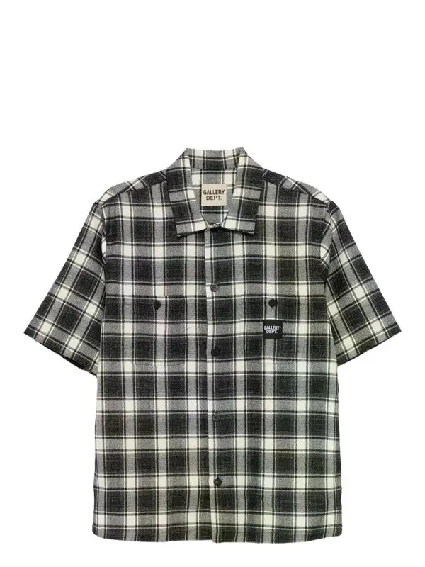 GALLERY DEPT. Playground Short-sleeve Plaid Shirt - Black