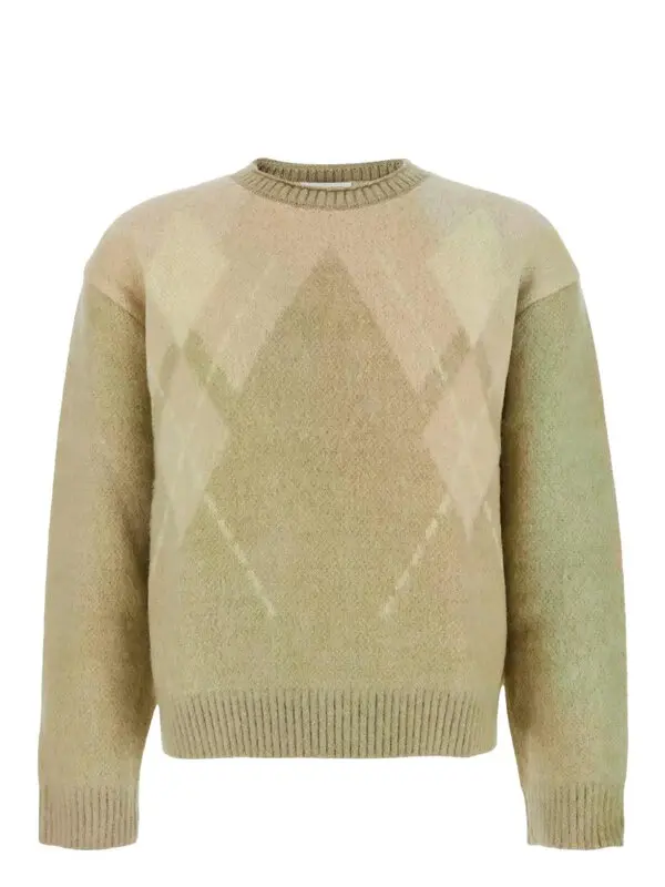 COOR Argyle Crew-neck Sweater - Neutrals