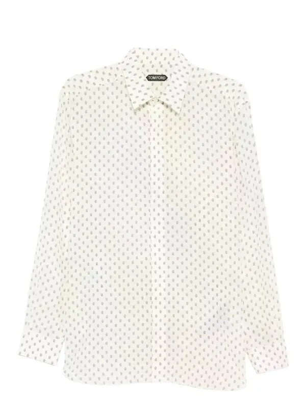 TOM FORD Paisley-print Shirt - White