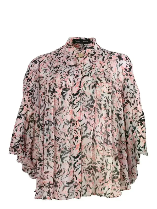Proenza Schouler Printed Pattern Short-sleeve Blouse - Pink
