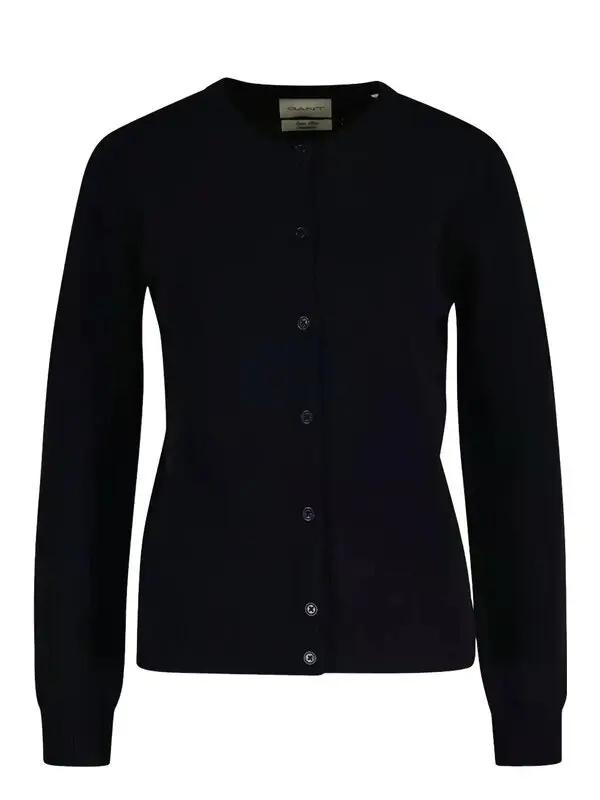 Gant Lambswool Knitted Cardigan - Blue