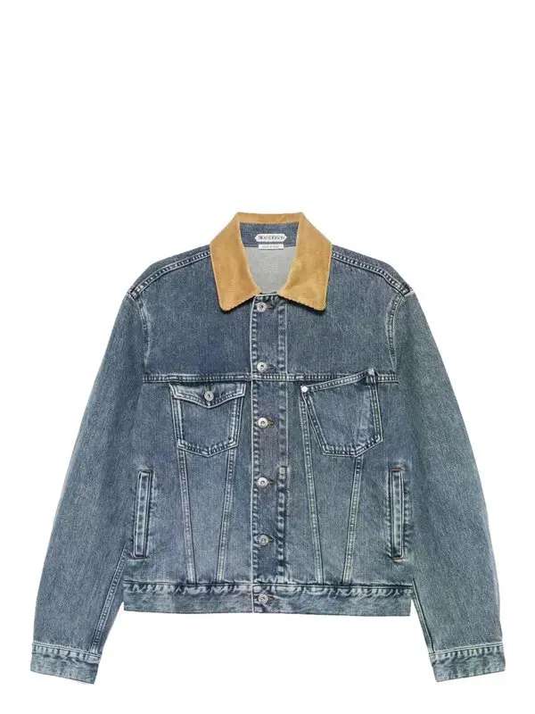 JW Anderson Corduroy-collar Denim Jacket - Blue