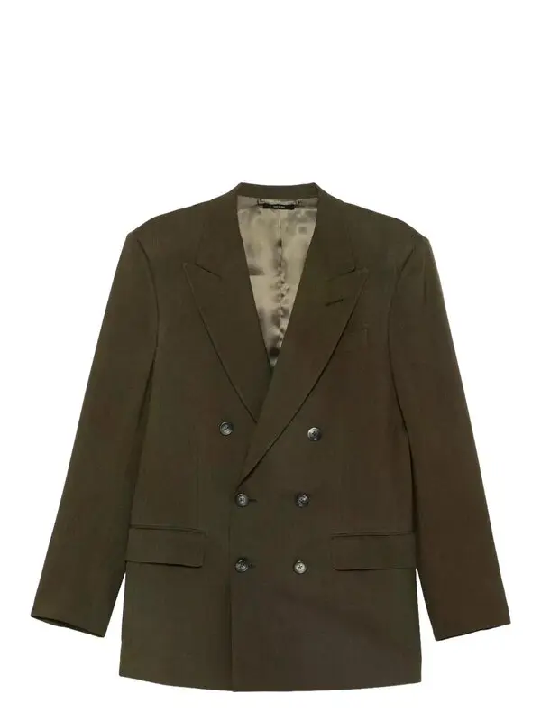 TOM FORD Peak-lapel Double-breasted Blazer - Green