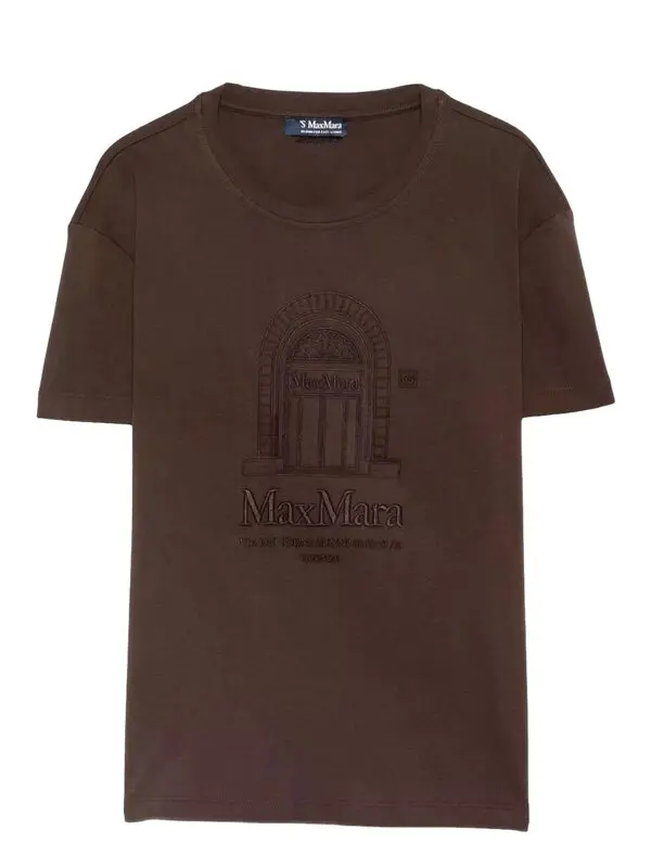 Max Mara Embroidered Graphic T-shirt - Brown