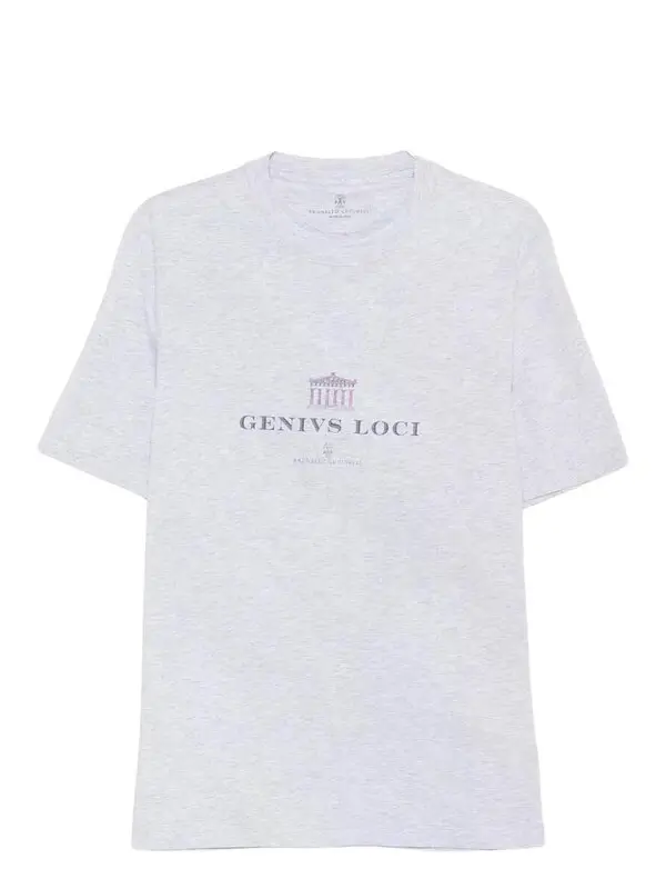 Brunello Cucinelli Graphic-print T-shirt - Grey
