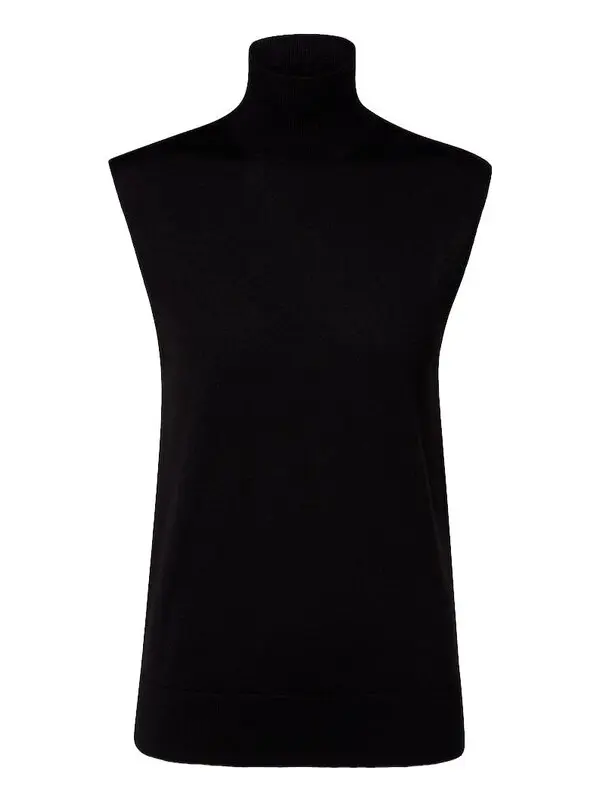 TOTEME Wool And Silk Sweater Vest - Black