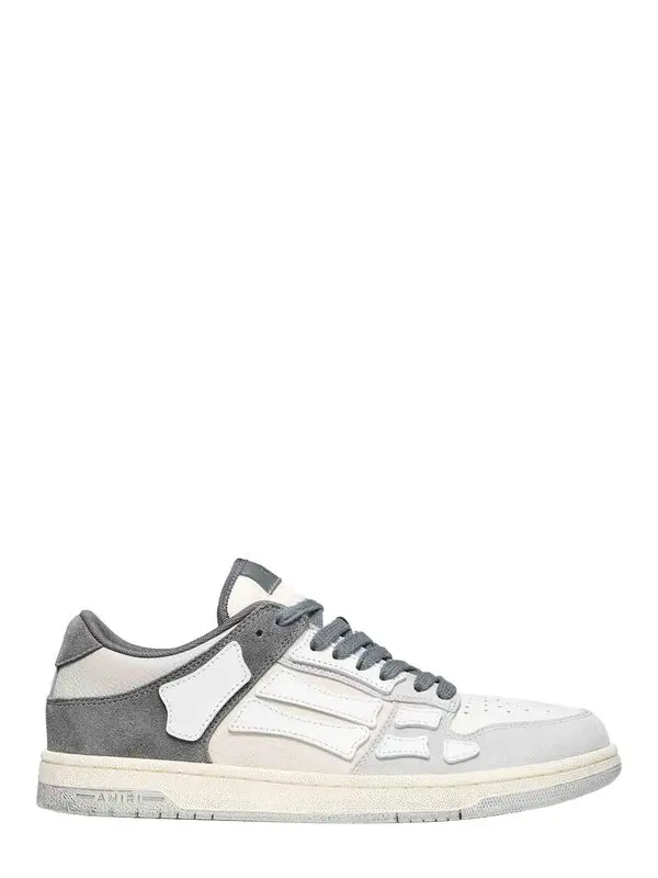 Amiri Distressed Skel Top Low Sneakers - Grey