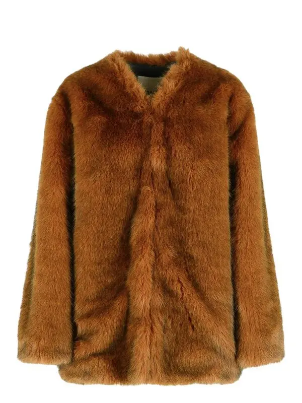 Isabel Marant Aglae Faux Fur Coat - Brown