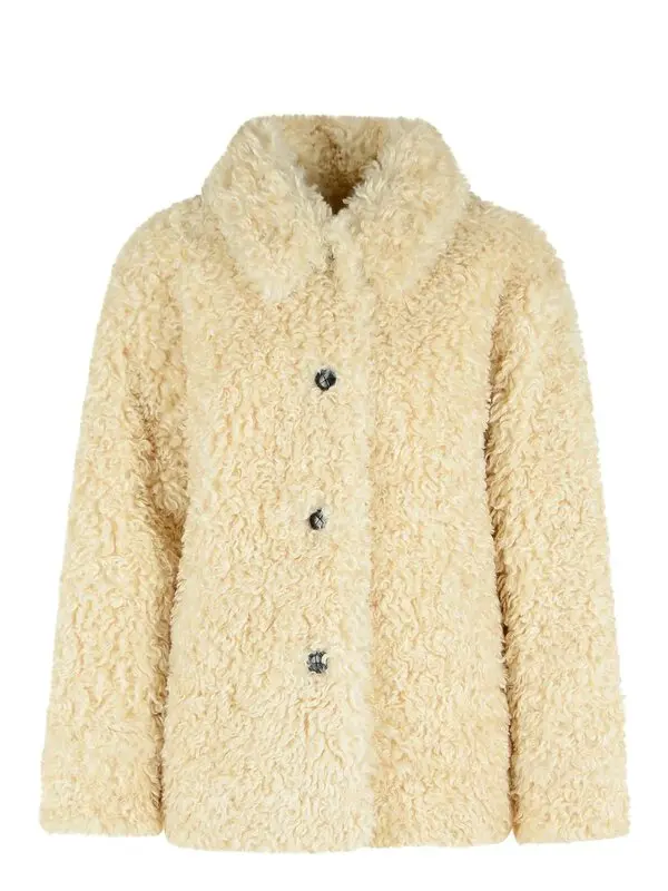 Isabel Marant Tarvey Faux Fur Jacket - Beige