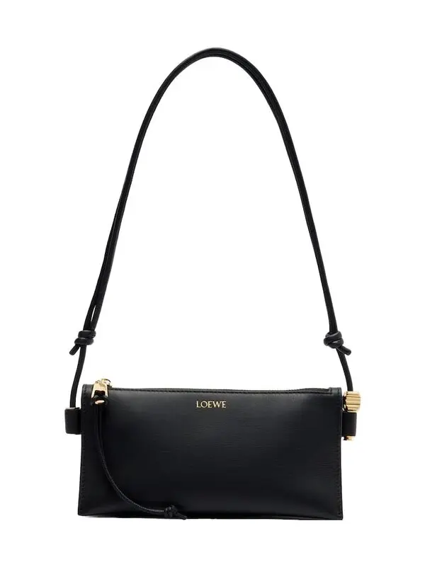 Loewe Glim Mini Leather Shoulder Bag - Black