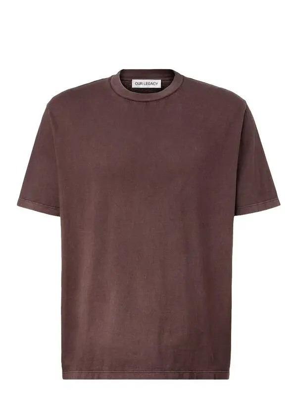 Our Legacy Box Cotton Jersey T-shirt - Brown