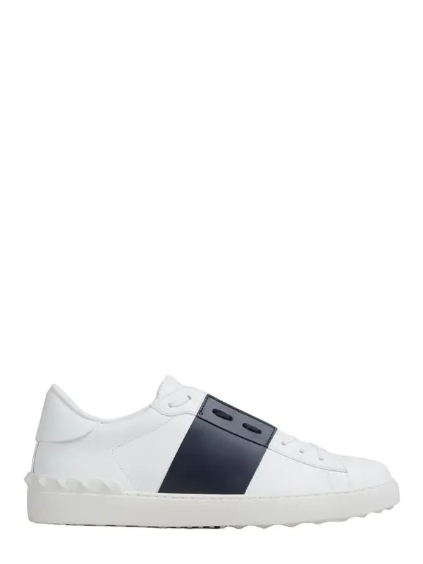 Valentino Garavani Open Leather Sneakers - Navy Blue