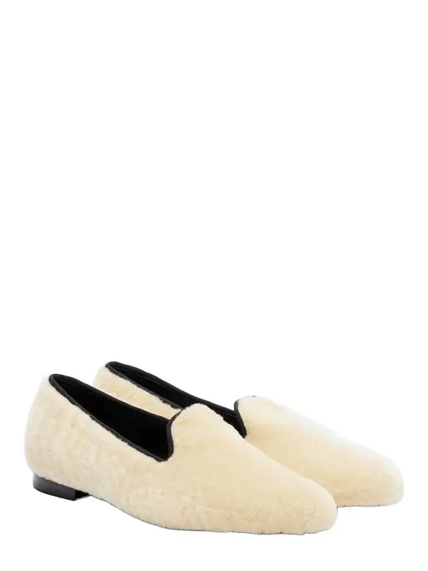 TOTEME Shearling Loafers - White