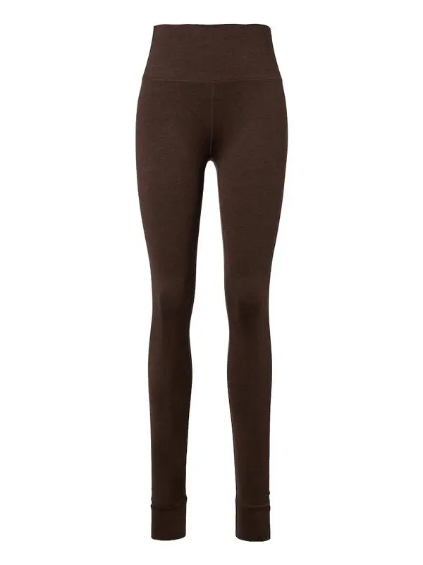 Varley Always Warm Jersey Stirrup Leggings - Brown