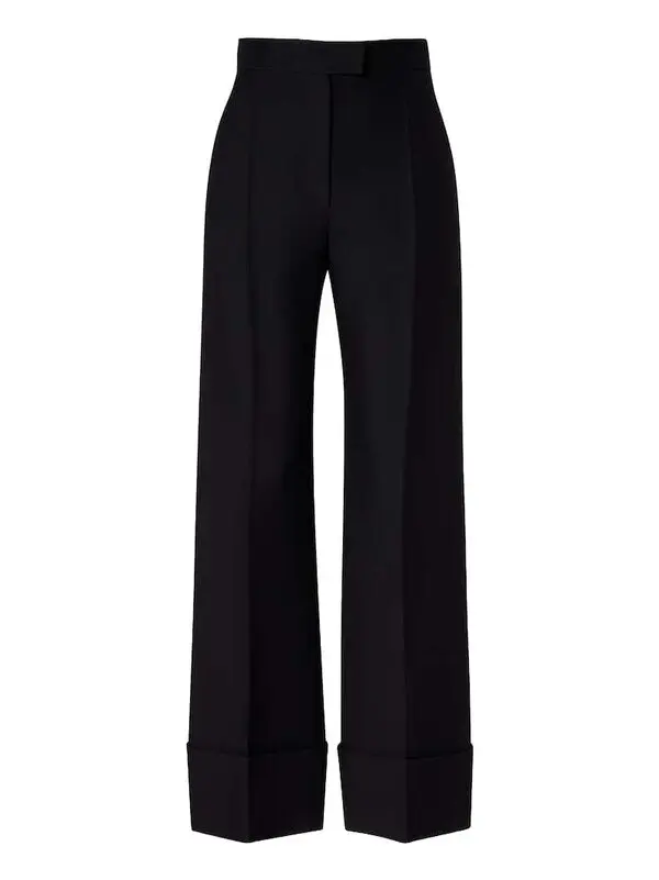 Valentino Garavani Crepe Couture Wide-leg Pants - Black
