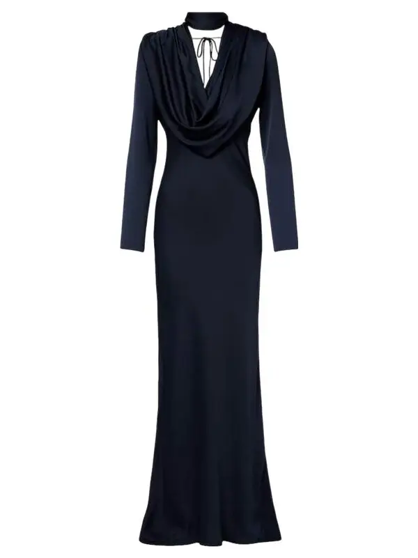 ROTATE BY BIRGER CHRISTENSEN Scarf-detail Draped Gown - Blue