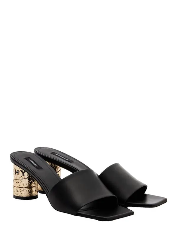 Givenchy Tape 65 Leather Mules - Black