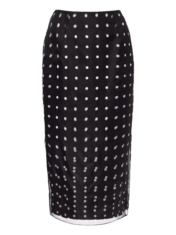 EMILIA WICKSTEAD Bethan Polka-dot Pencil Skirt - Black