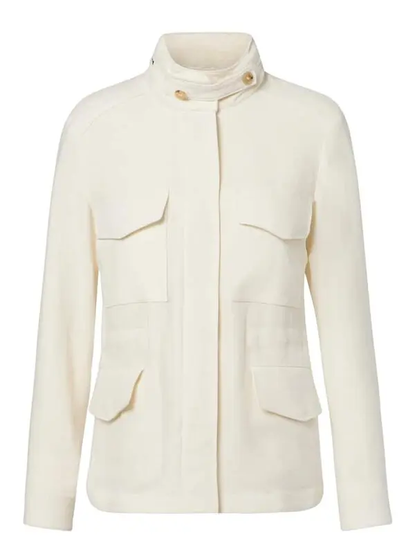 Loro Piana Traveller Mini Linen Crêpe Field Jacket - White