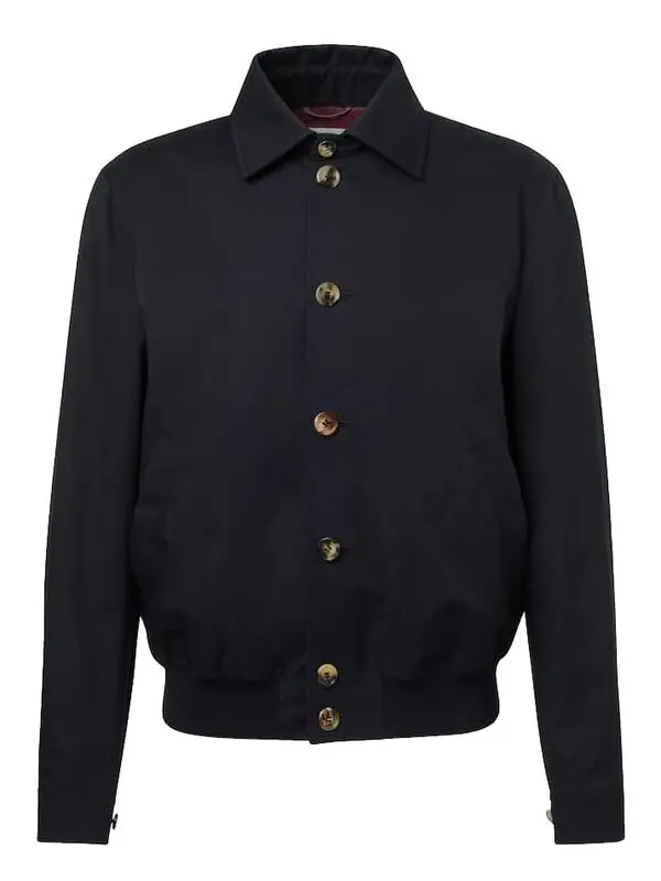 Brunello Cucinelli Cotton-blend Blouson Jacket - Black