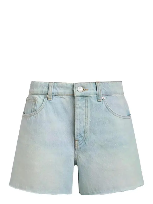 12 STOREEZ Frayed Denim Shorts - Blue