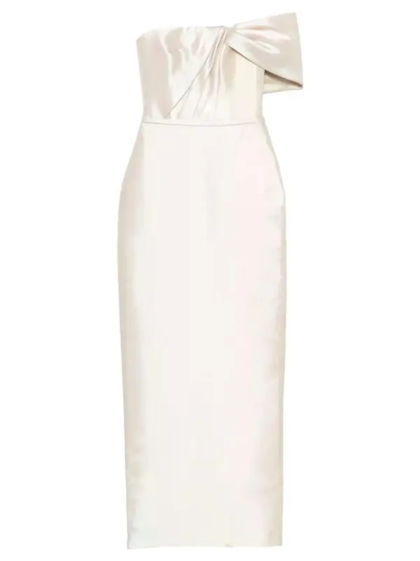Amsale Satin Dress - Neutrals