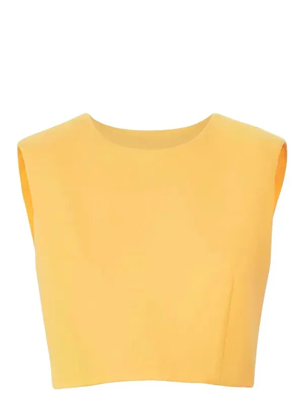 Carolina Herrera Sleeveless Cropped Top - Yellow