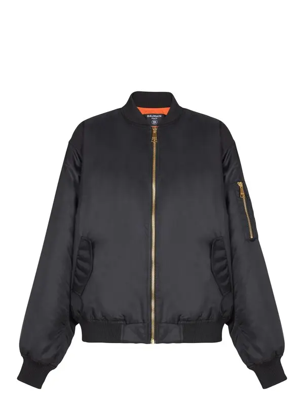 Balmain Embroidered Bomber Jacket - Black