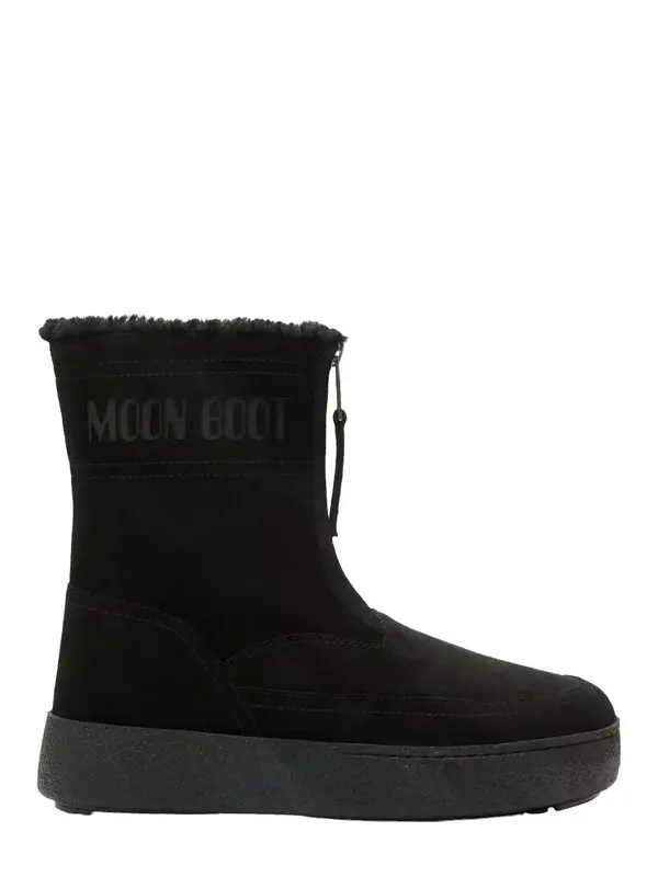 Moon Boot Ltrack Lara Zip-front Shearling Boots - Black