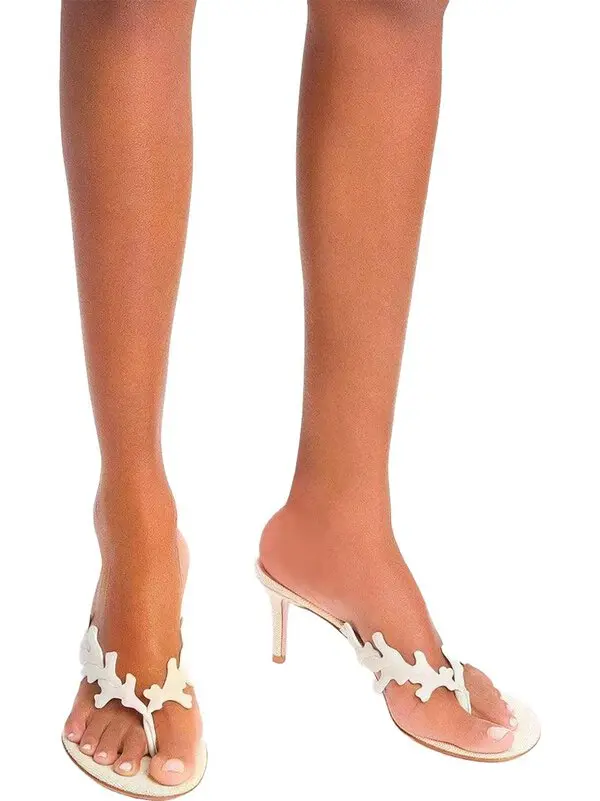 GIANVITO ROSSI 70mm Leather Sandals - White
