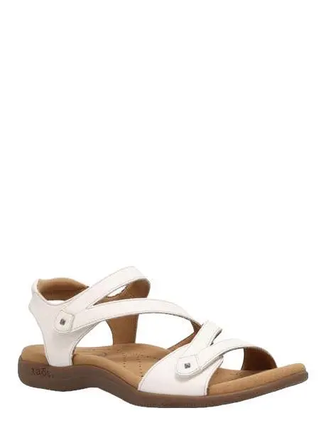 TAOS Big Time Ankle Strap Sandal - White