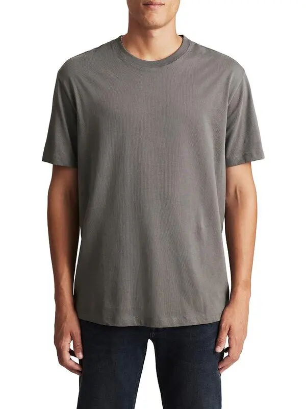 MAVI Cotton Crewneck T-shirt - Lava Smoke Comfort