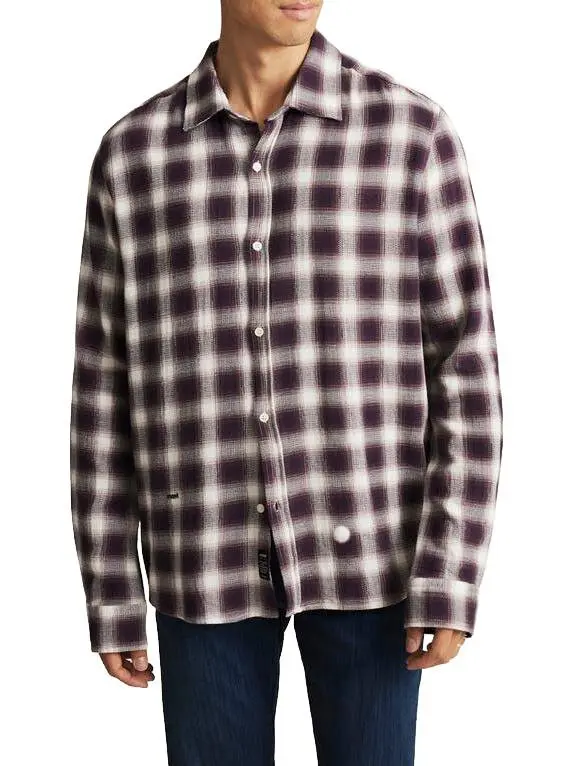MAVI Plaid Cotton Button-up Shirt - Nightshade Check