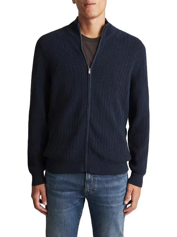 MAVI Zip-front Cotton Cardigan - Total Eclipse