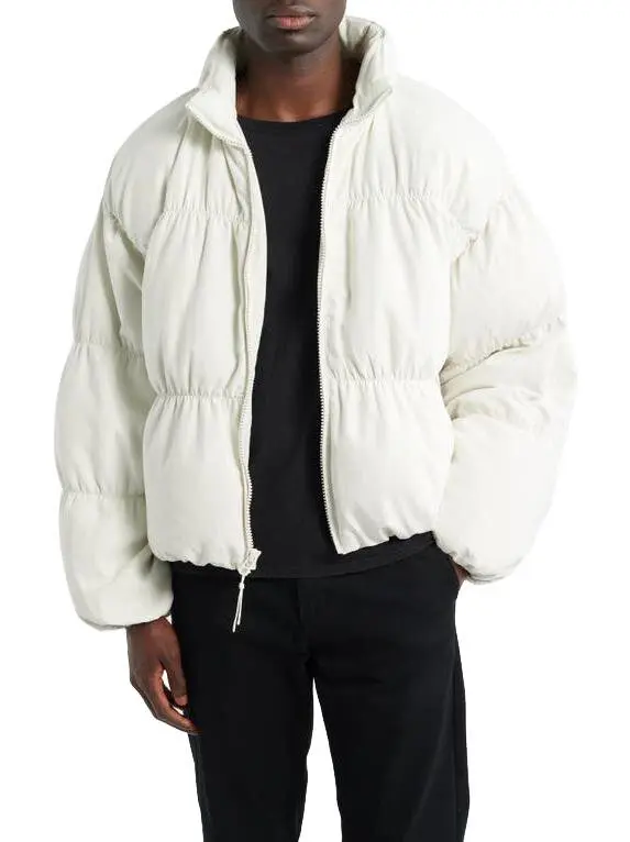 PACSUN Eighty 3 Channel Puffer Jacket - Cream