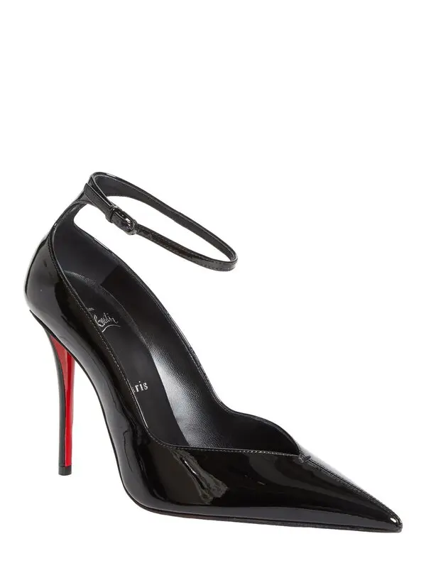 CHRISTIAN LOUBOUTIN Miss Z Erozee Ankle Strap Pumps - Black/black