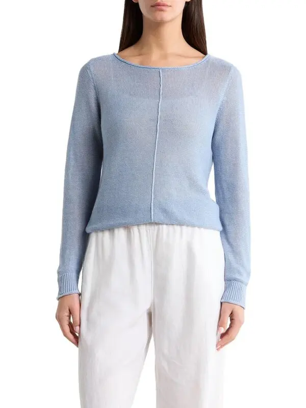 Tommy Bahama Relaxed Fit Linen Sweater - French Blue