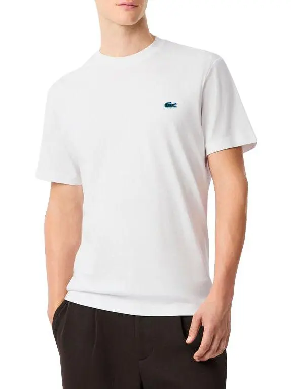 Lacoste Classic Fit Cotton Graphic T-shirt - White
