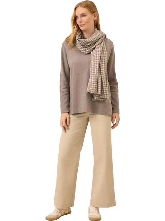 PACT Organic Cotton Airplane Long Sleeve Poncho - Deep Taupe Heather
