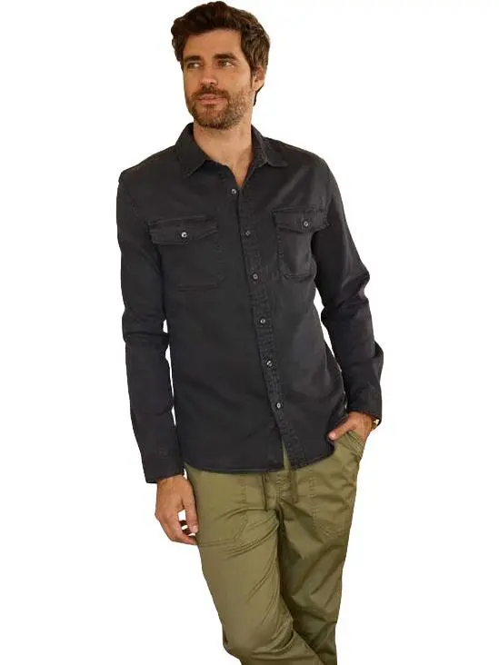 SURFSIDE SUPPLY CO. Jeb Tencel Shirt - Navy