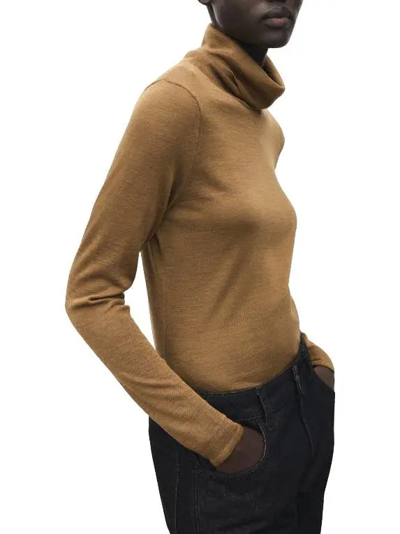 Mango Turtleneck Fine-gauge Sweater - Ochre