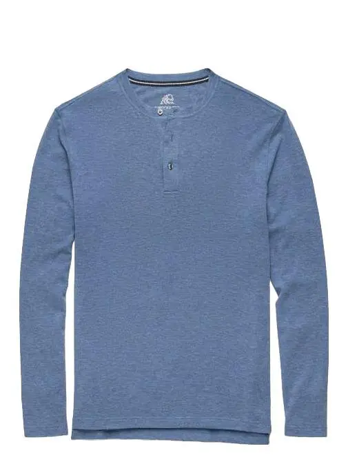 SURFSIDE SUPPLY CO. Sean Ultra Soft Classic Henley - Blue Heather