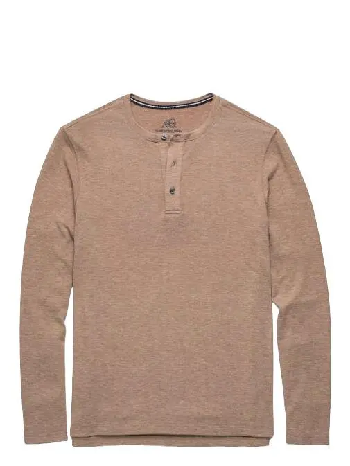 SURFSIDE SUPPLY CO. Sean Ultra Soft Classic Henley - Camel Heather