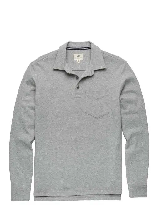 SURFSIDE SUPPLY CO. Cary Fleece Polo - Heather Grey