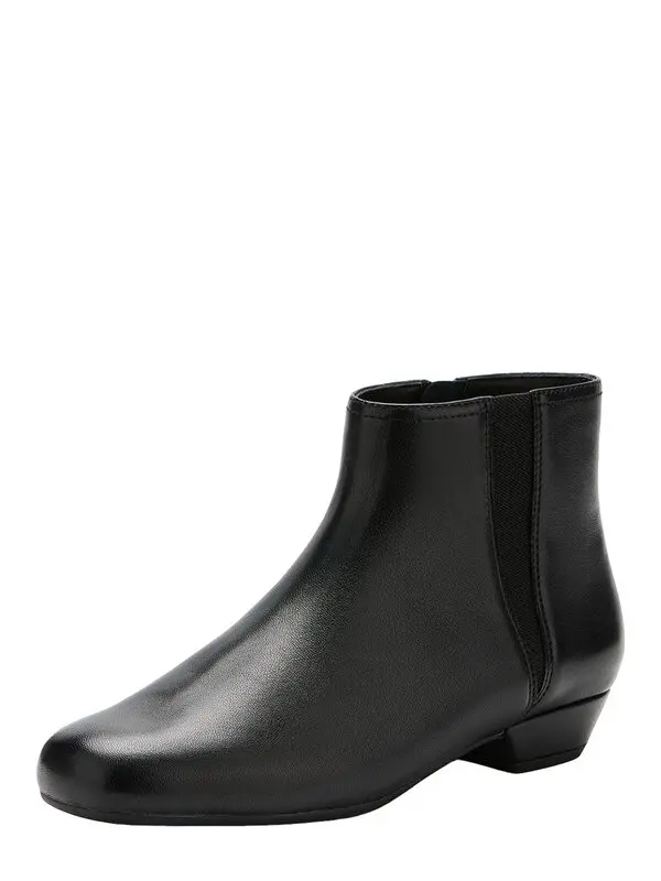 ABEO Via Ankle Boots - Black Leather - Regular