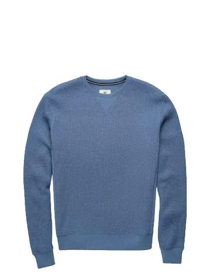 SURFSIDE SUPPLY CO. Butch Waffle Thermal Crewneck - Blue Heather