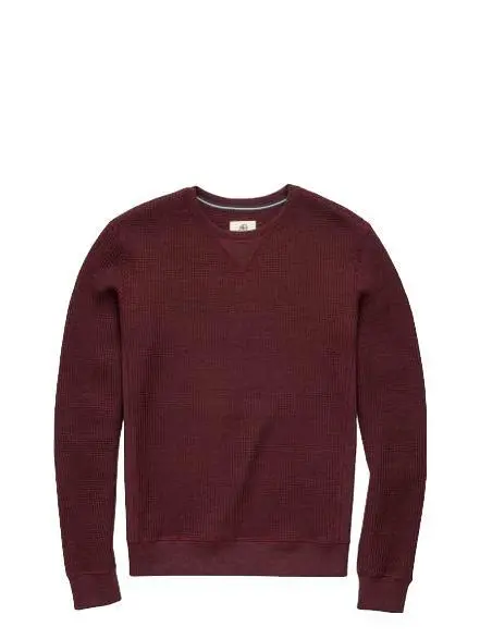 SURFSIDE SUPPLY CO. Butch Waffle Thermal Crewneck - Cabernet Heather