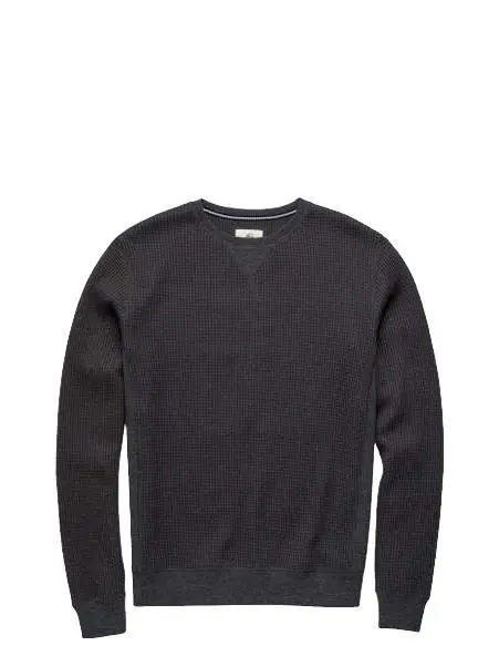 SURFSIDE SUPPLY CO. Butch Waffle Thermal Crewneck - Charcoal Heather