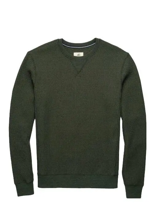 SURFSIDE SUPPLY CO. Butch Waffle Thermal Crewneck - Green Heather