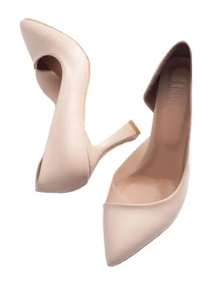 PROLOGUE SHOES Ursula Pointed Toe Pump - Nude